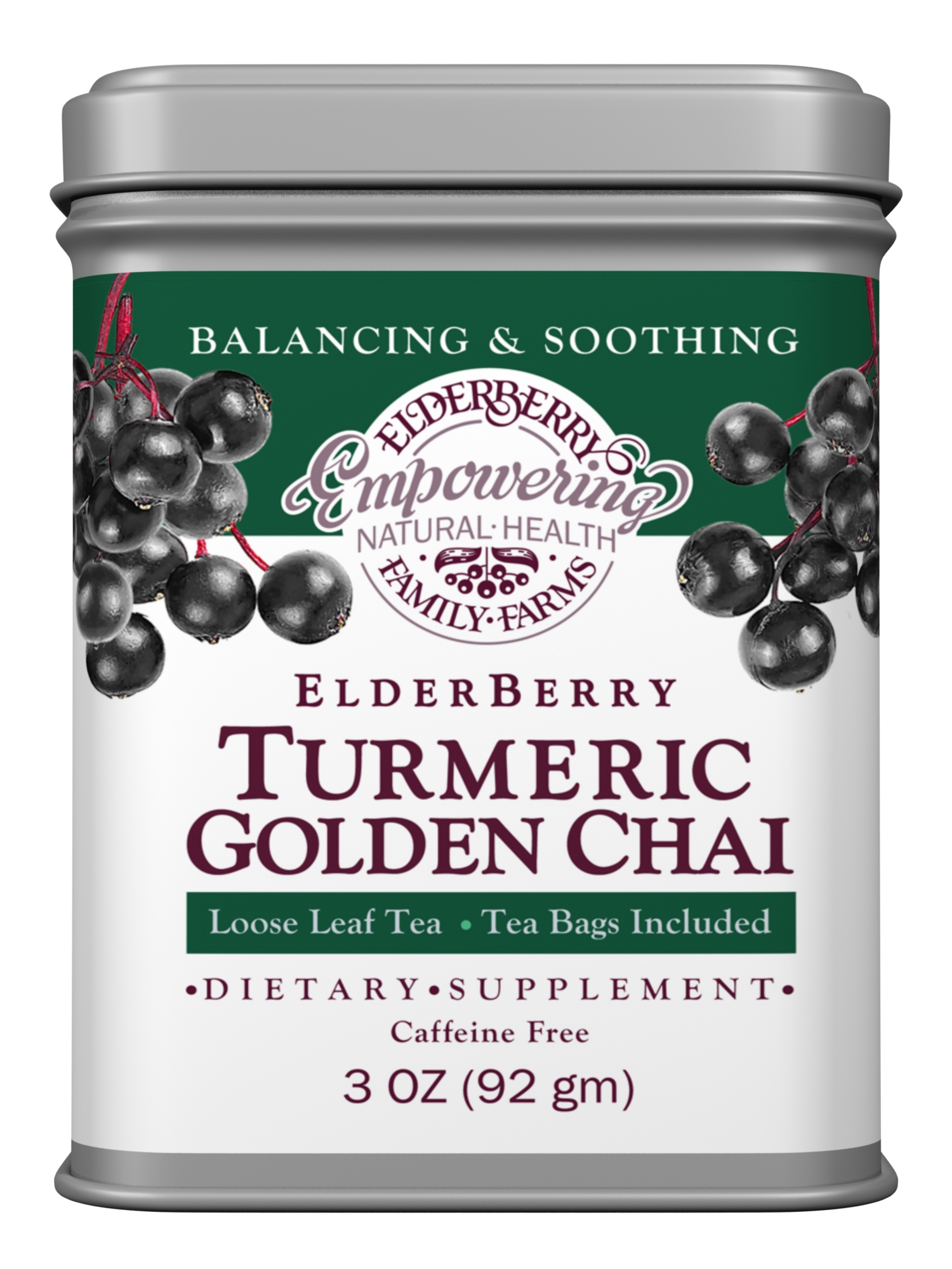 Elderberry Turmeric Golden Chai Tea Tin - Elderberry Family Farms